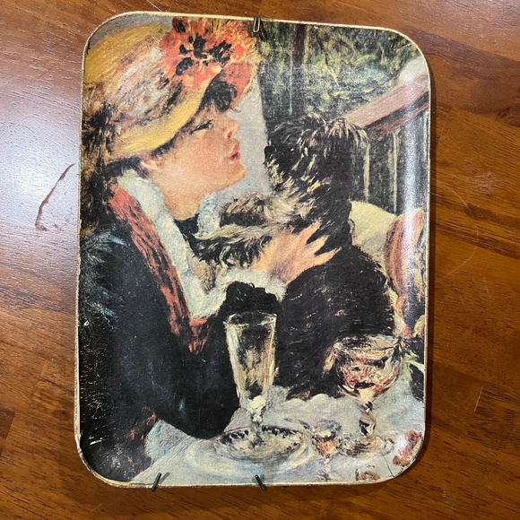 Wall Decor | Vintage Renoire Tray Of Girl With Dog | Poshmark
